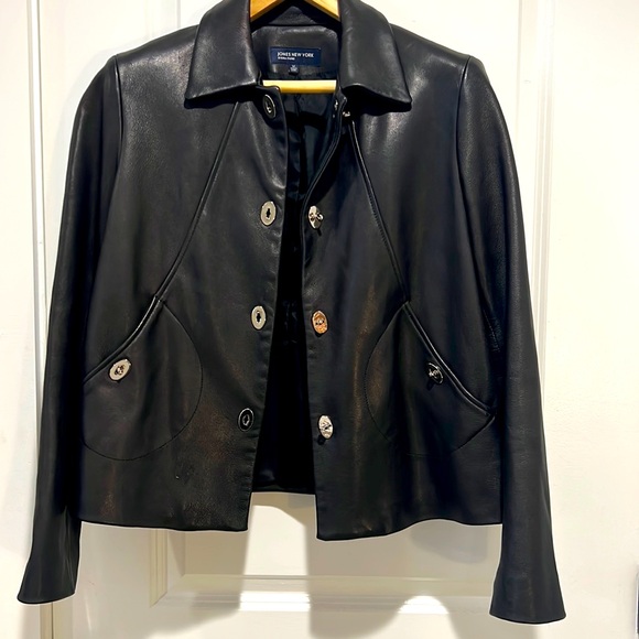 Jones New York | Jackets & Coats | Vintage Genuine Leather Jones New ...